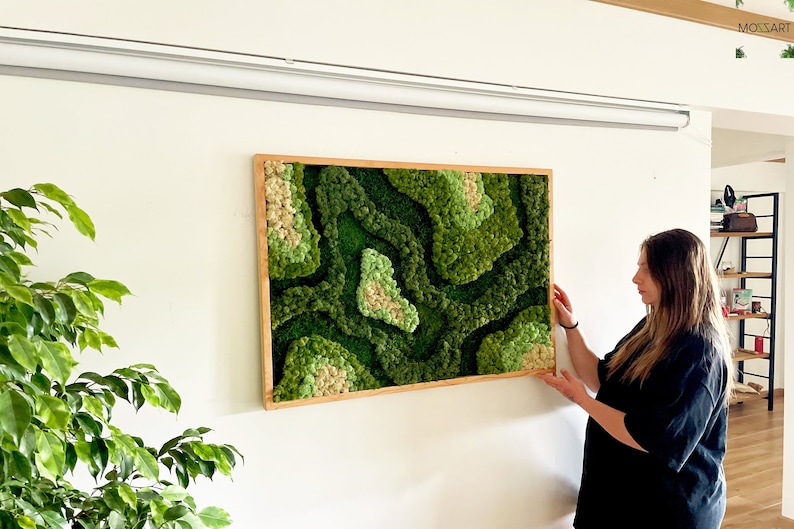 Preserved Moss Wall Art, Wood Framed, Real Plant Artwork - Etsy
