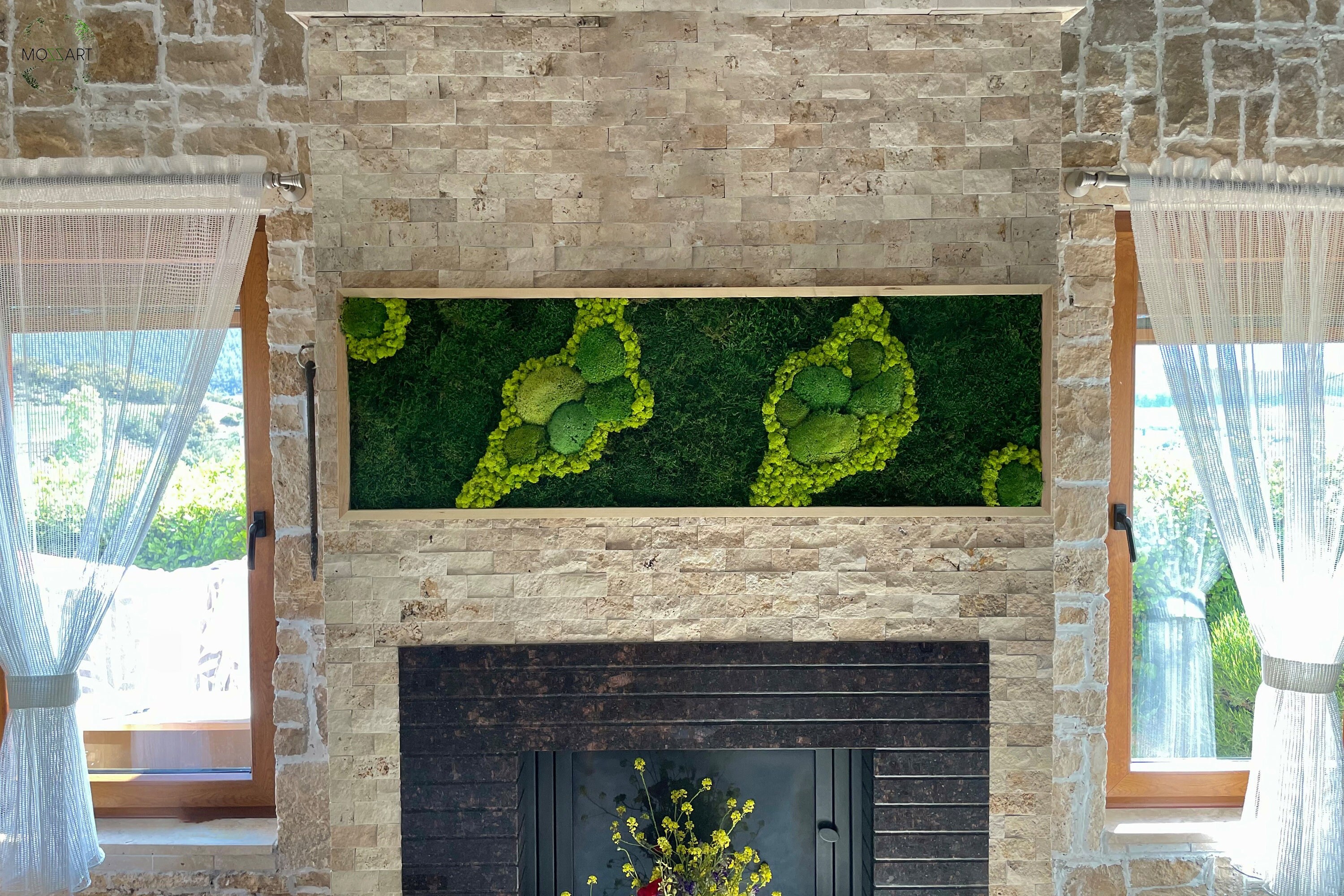 Preserved Moss Decor, Moss Wall Art, Moss Frame, Green Real Plant Wall ...