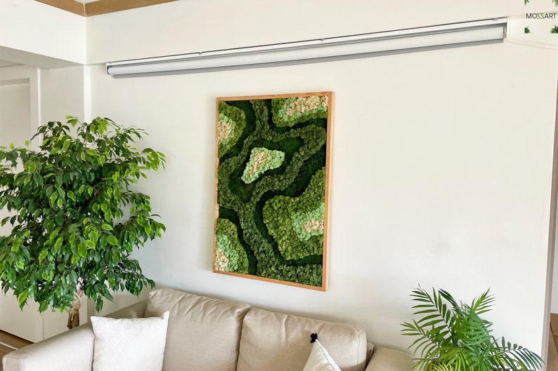 Preserved Moss Wall Art, Wood Framed, Real Plant Artwork - Etsy