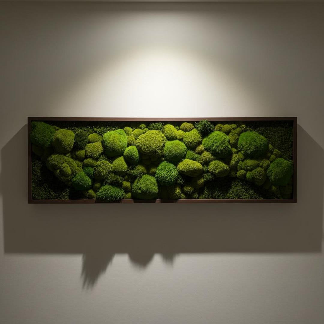 Moss Art Wall Panel – Preserved Moss in Wooden Frame - Etsy