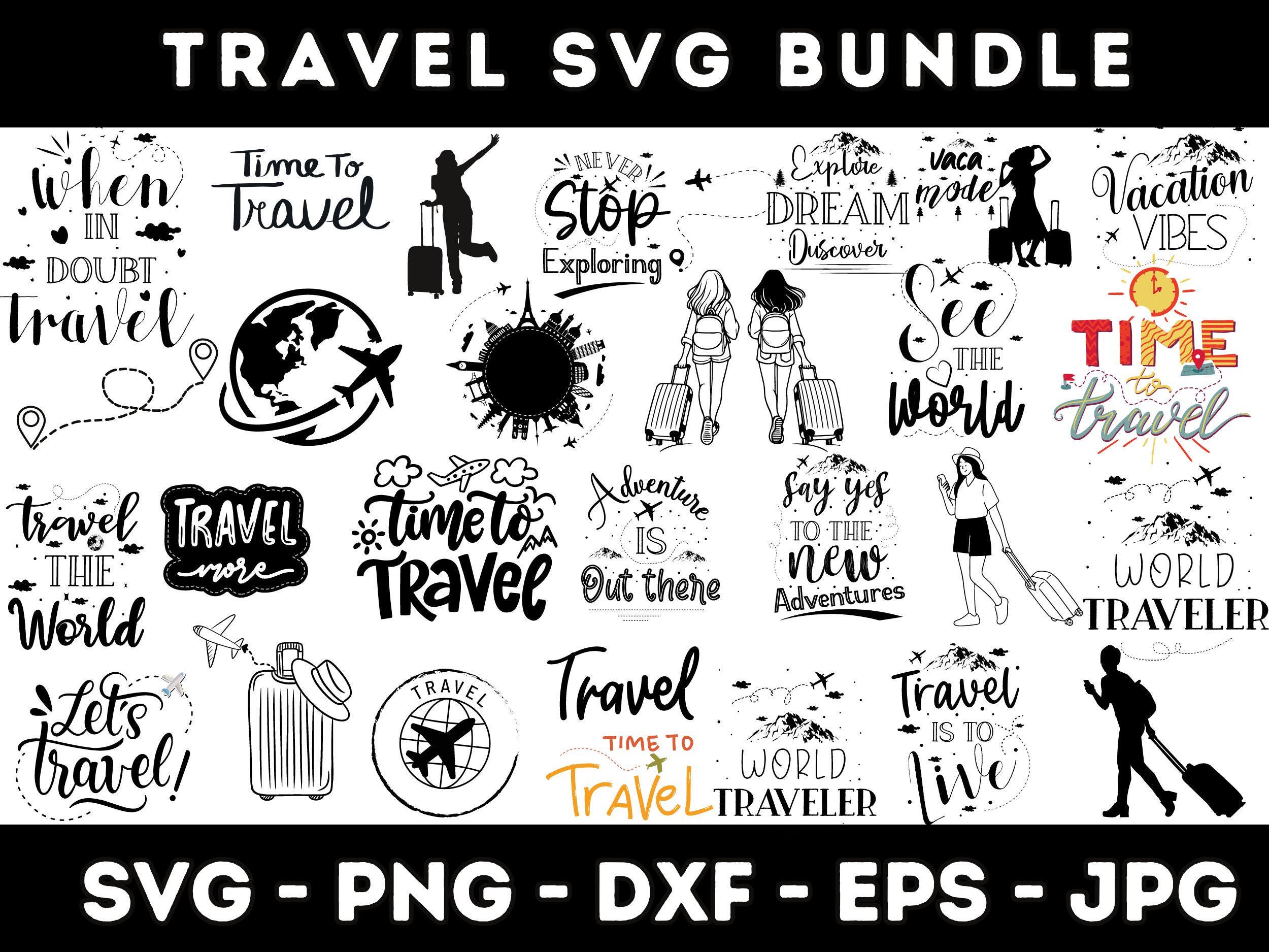 Travel Svg Bundle Funny Travel Svg Traveling Svg Travel Clipart Svg ...