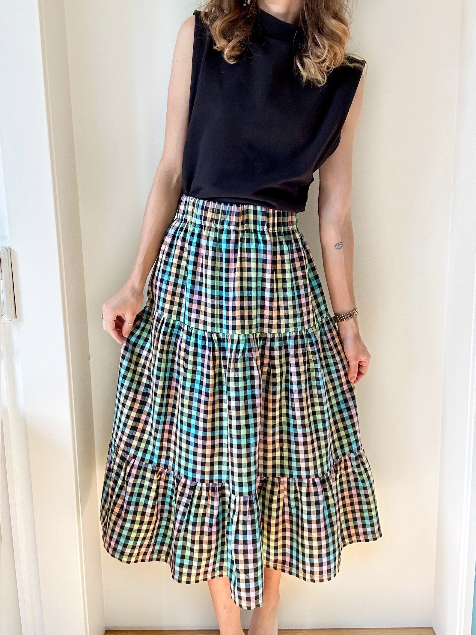 Tiered Skirt Sewing Pattern, Minimal-waste Sewing Pattern for Tiered ...