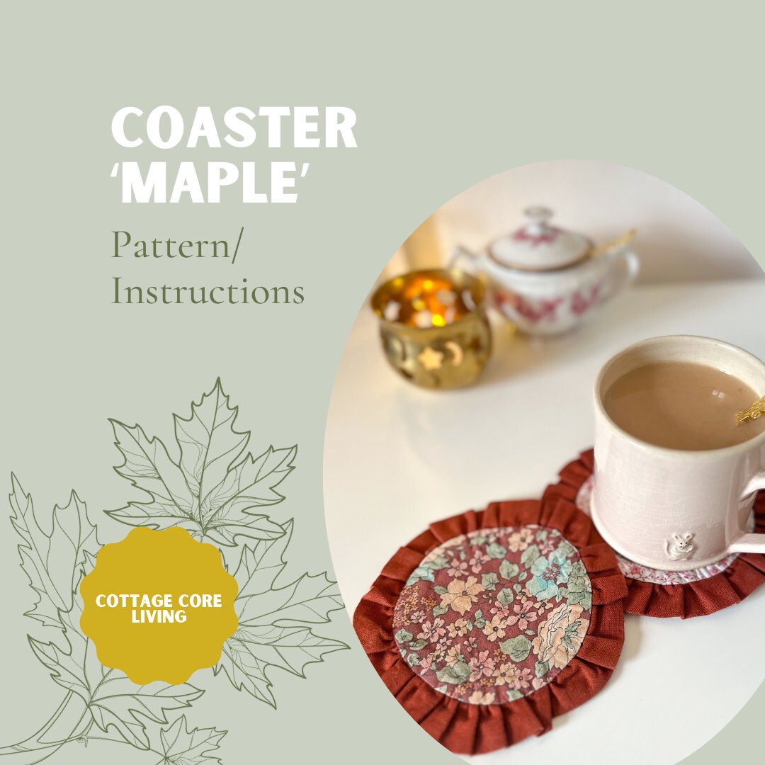 Sewing Pattern for Coaster, Sewing a Handmade Coaster, English PDF ...