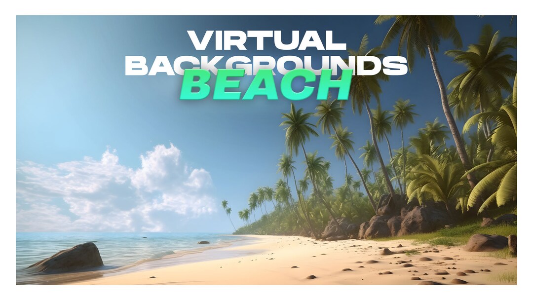 Buy 12 Beach Backgrounds Virtual Background Webcam Outdoor Online in ...