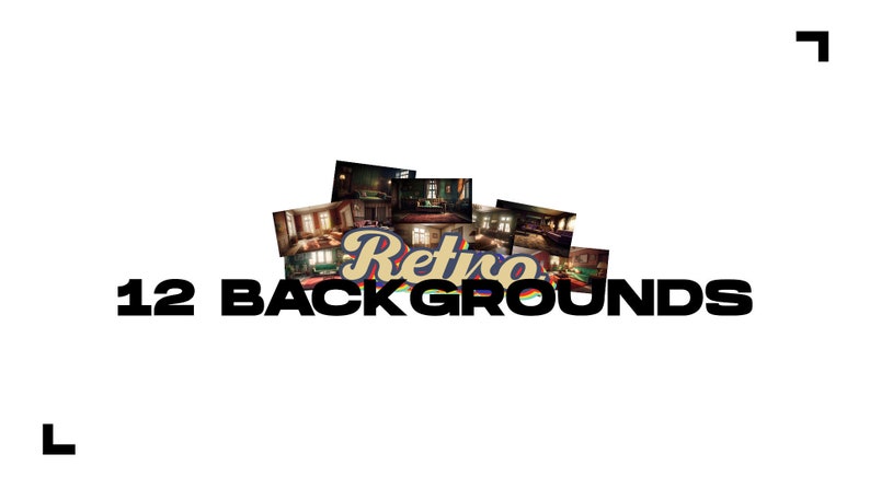 12 Zoom Backgrounds Virtual Background Retro Livingroom - Etsy Ireland