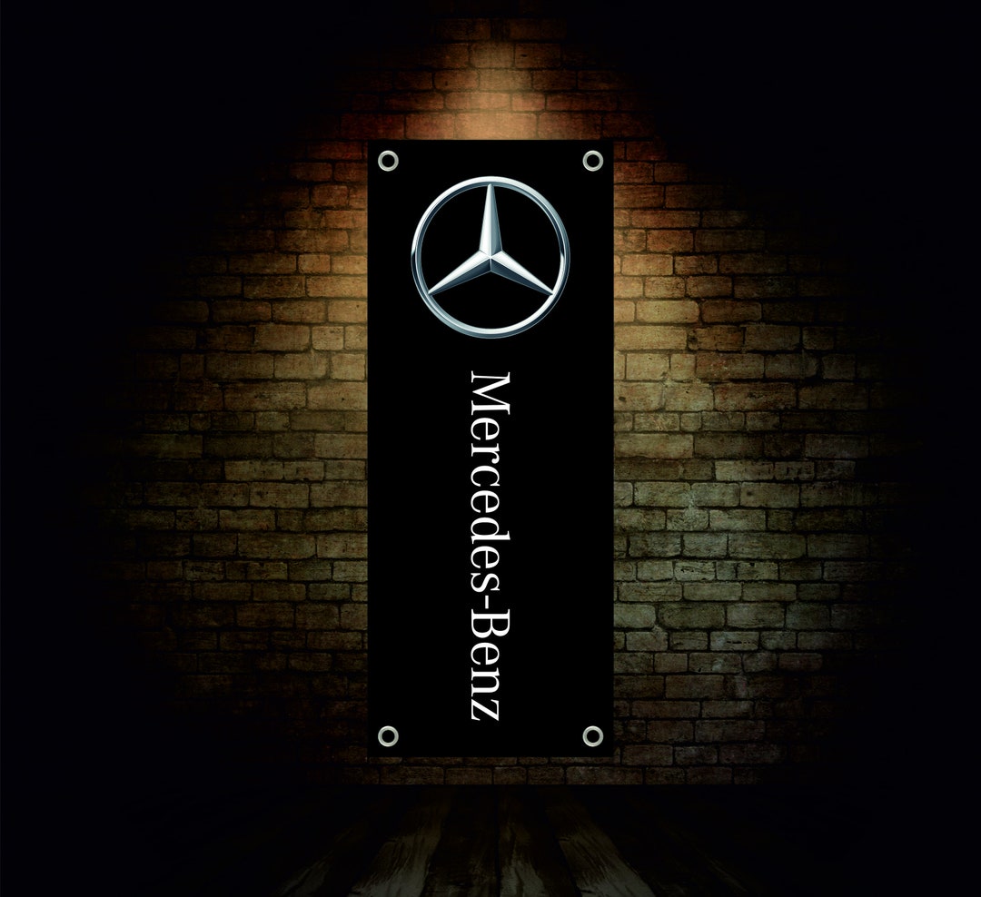 Mercedes Benz Logo Banner Vinyl Garage Sign,office or Showroom,flag ...