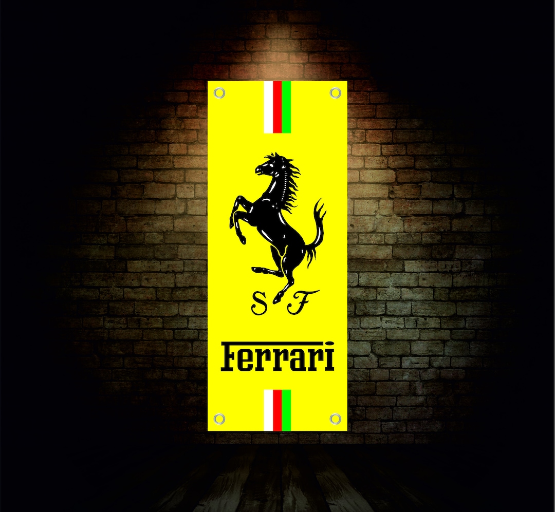 Ferrari Logo Banner Vinyl Garage Sign,office or Showroom,flag,racing ...