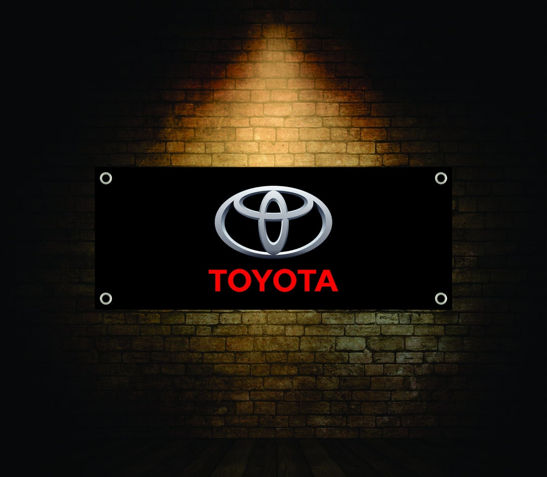 Toyota Logo Banner Vinyl Garage Sign,office or Showroom,flag,racing ...