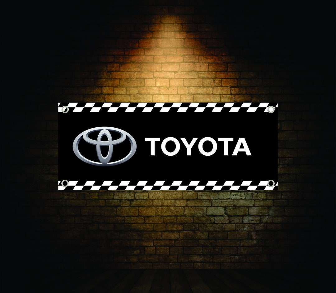 Toyota Logo Banner Vinyl Garage Sign,office or Showroom,flag,racing ...