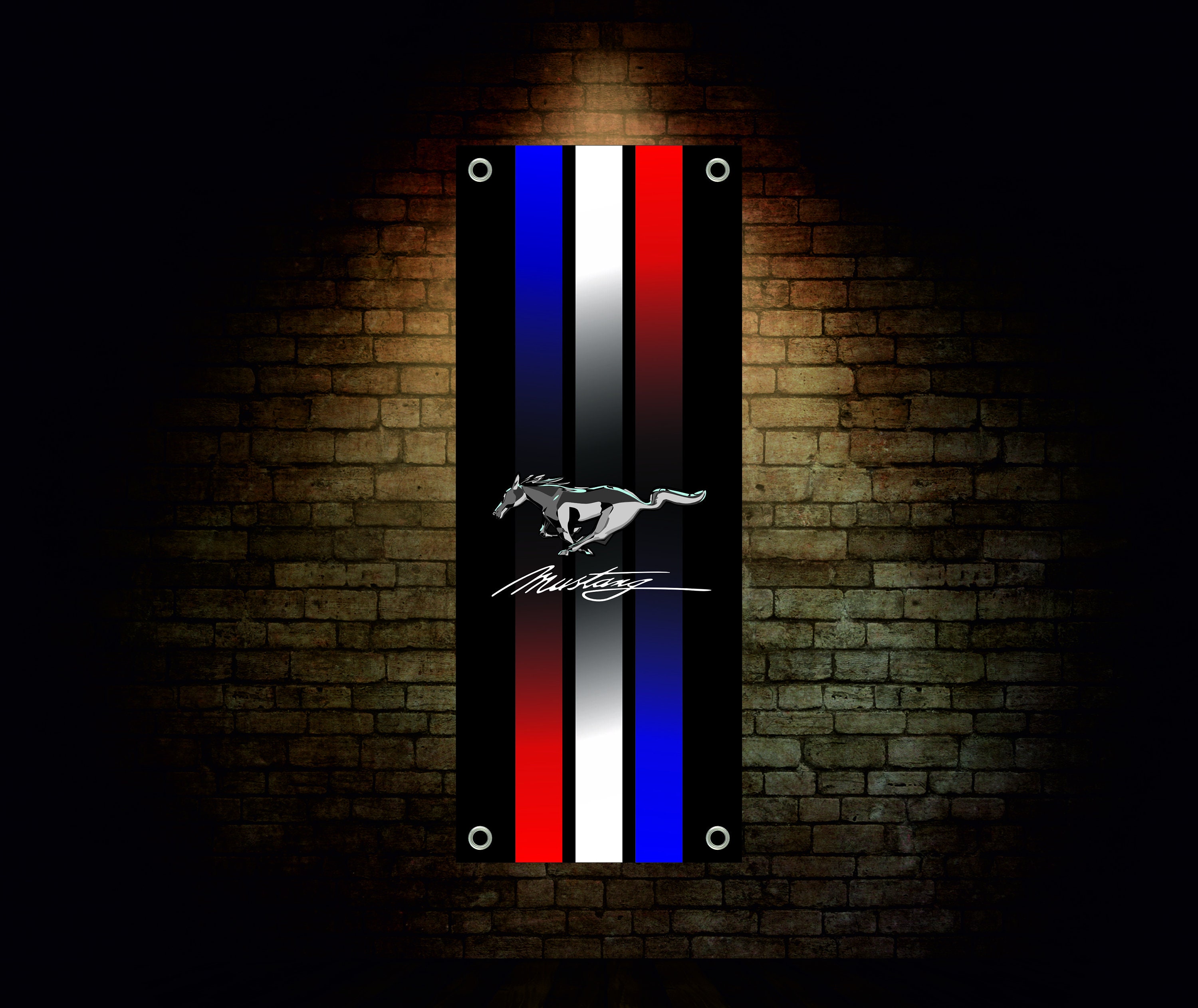 Ford Mustang Logo Banner Vinyl Garage Sign,office or Showroom,flag ...