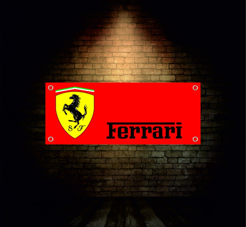Ferrari Logo Banner Vinyl Garage Sign,office or Showroom,flag,racing ...