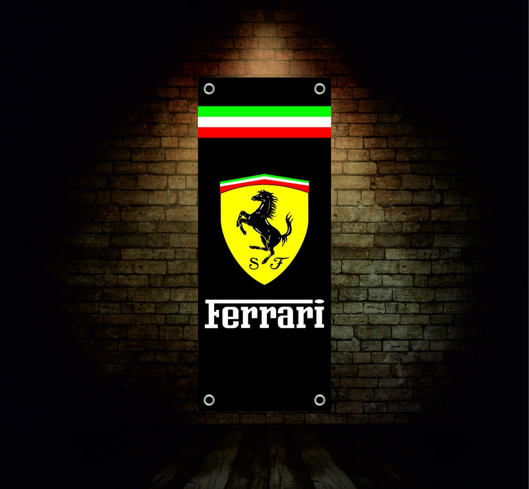 Ferrari Logo Banner Vinyl Garage Sign,office or Showroom,flag,racing ...