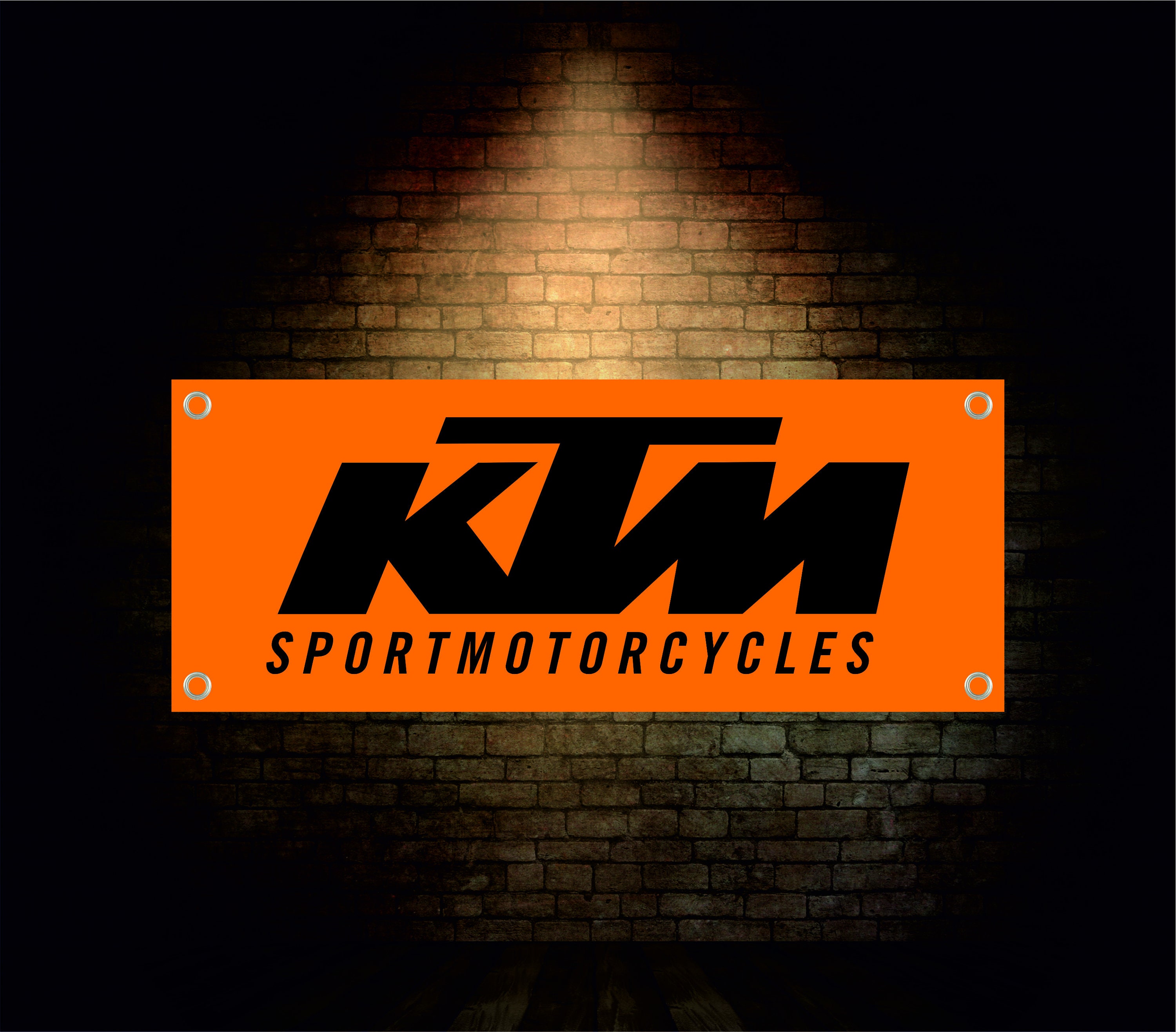 Ktm Logo Banner Vinyl Garage Sign,office or Showroom,flag,racing Poster ...