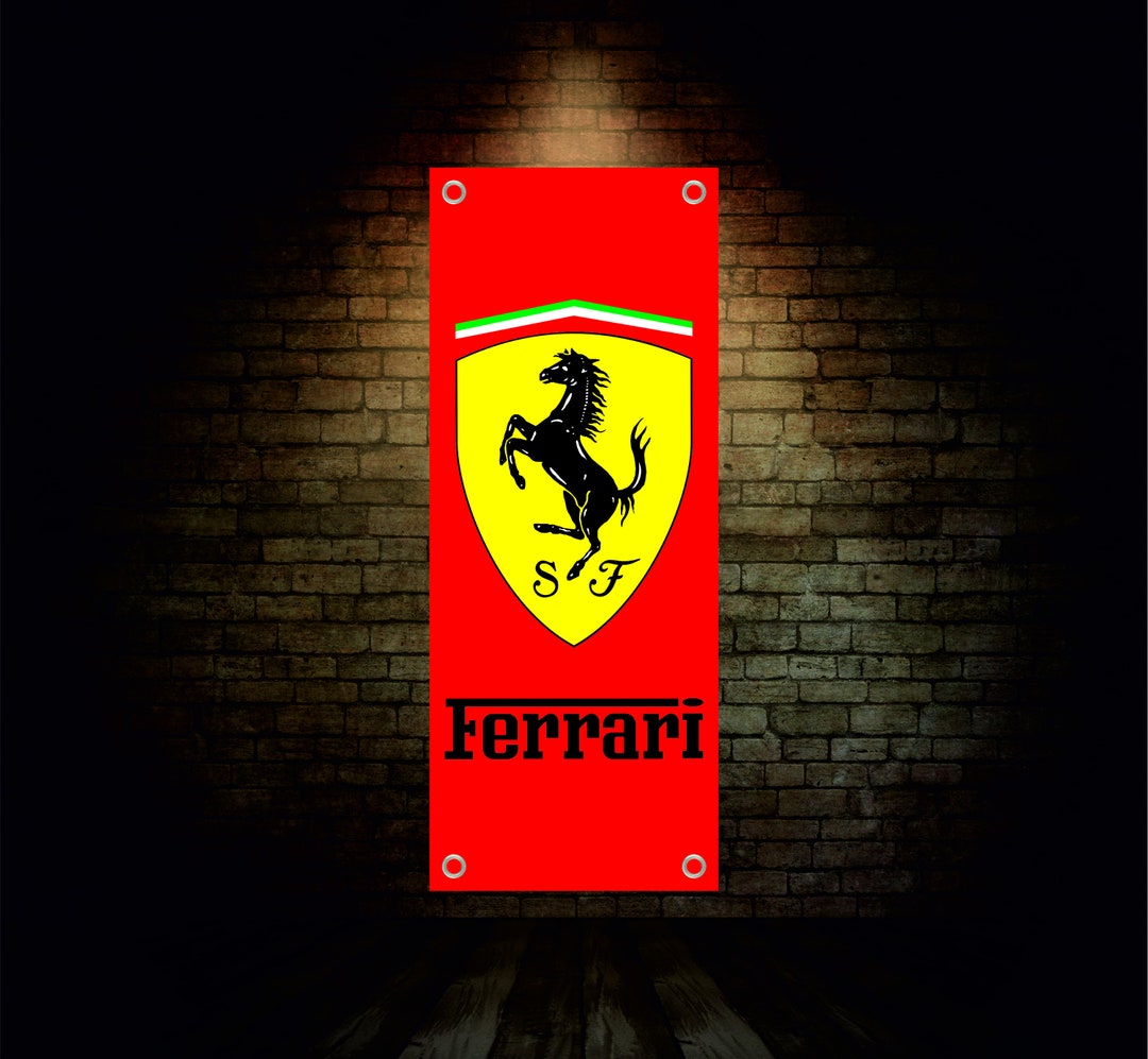 Ferrari Logo Banner Vinyl Garage Sign,office or Showroom,flag,racing ...