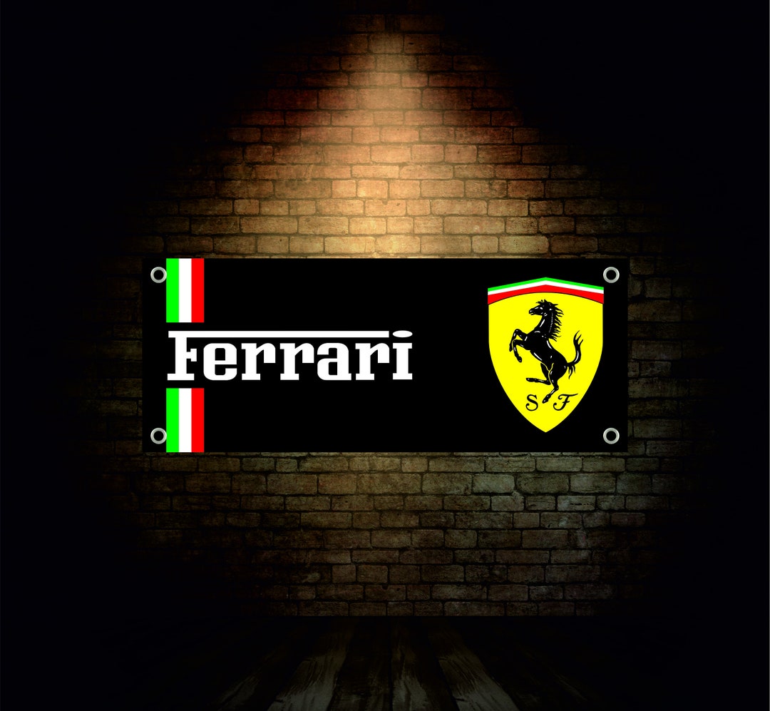 Ferrari Logo Banner Vinyl Garage Sign,office or Showroom,flag,racing ...