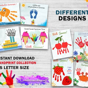 Summer Handprint Craft Bundle | Printable Summer Classroom Kids ...