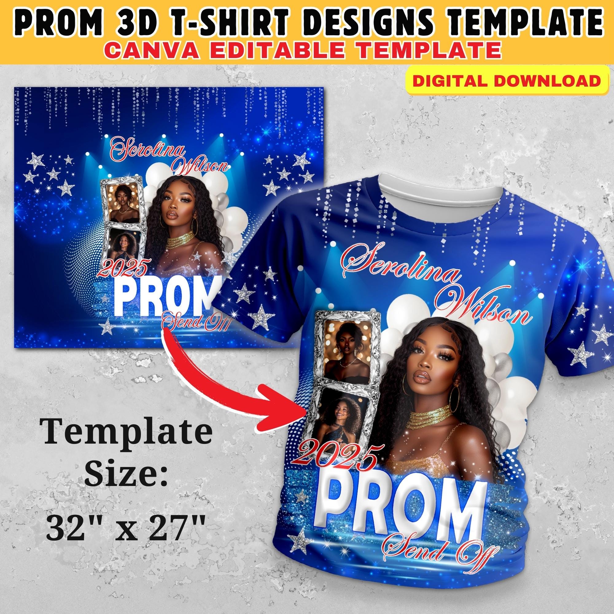 6x Viral Prom 3D Shirt Design Bundle, Prom T-shirt Design Canva ...