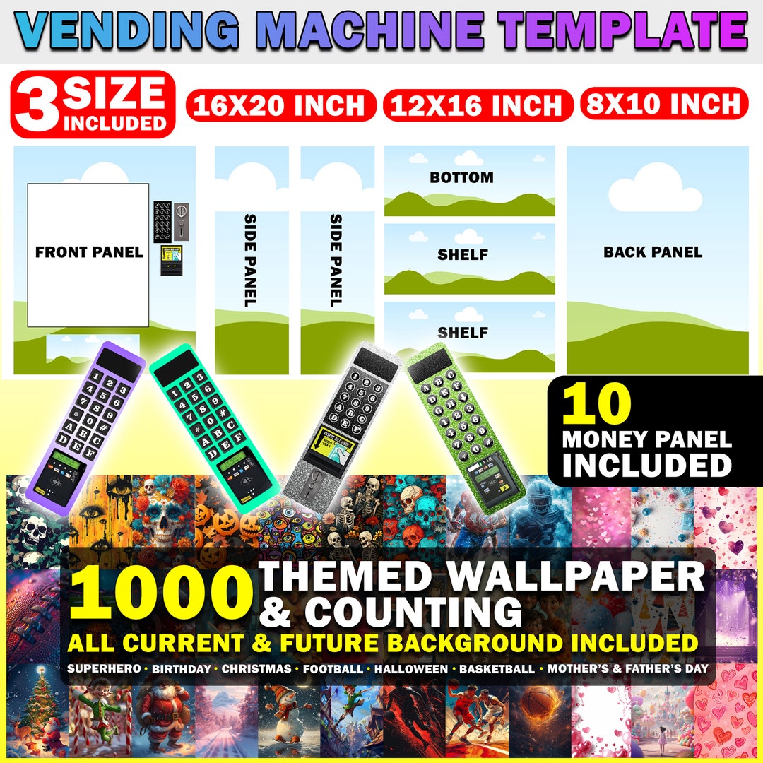 Canva Vending Machine Template | 8X10, 12x16 & 16x20 | Blank Template ...