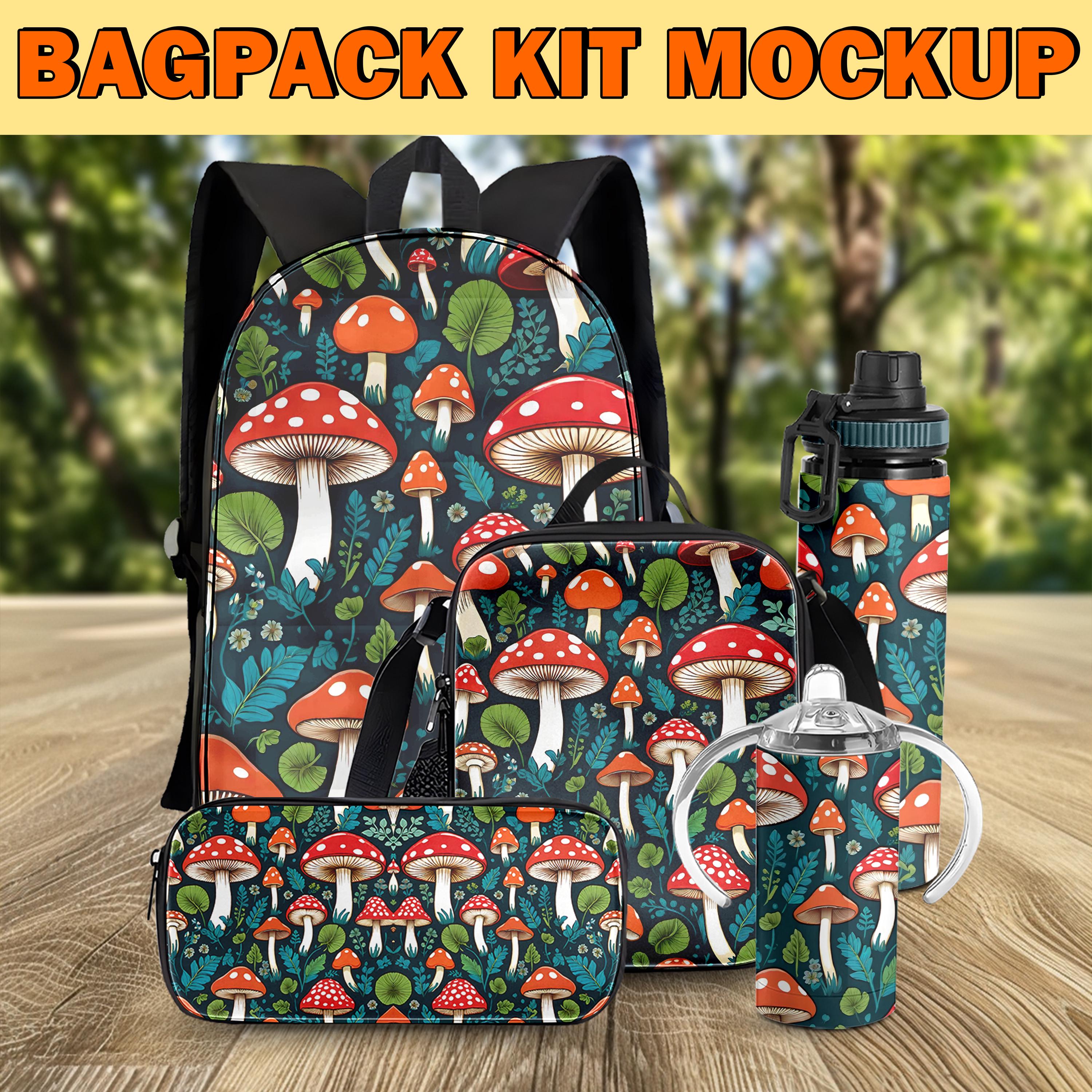 Canva Back to School Kit Mockup Scene, Dye Sublimation School Bag Kit ...