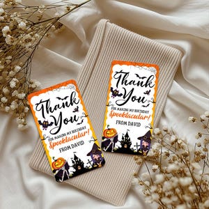 Editable Halloween Favor Tags, Spooktacular Birthday Favor Tag ...