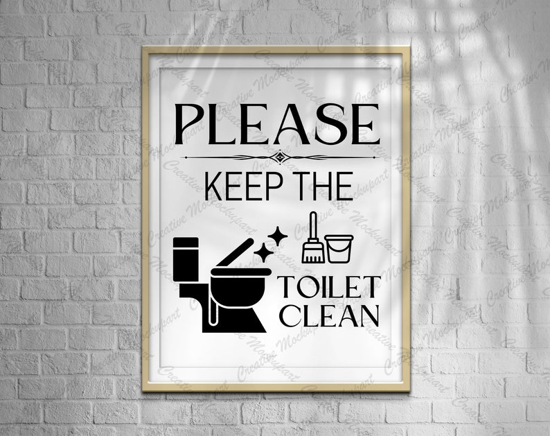Please Keep the Toilet Clean Sign - Etsy