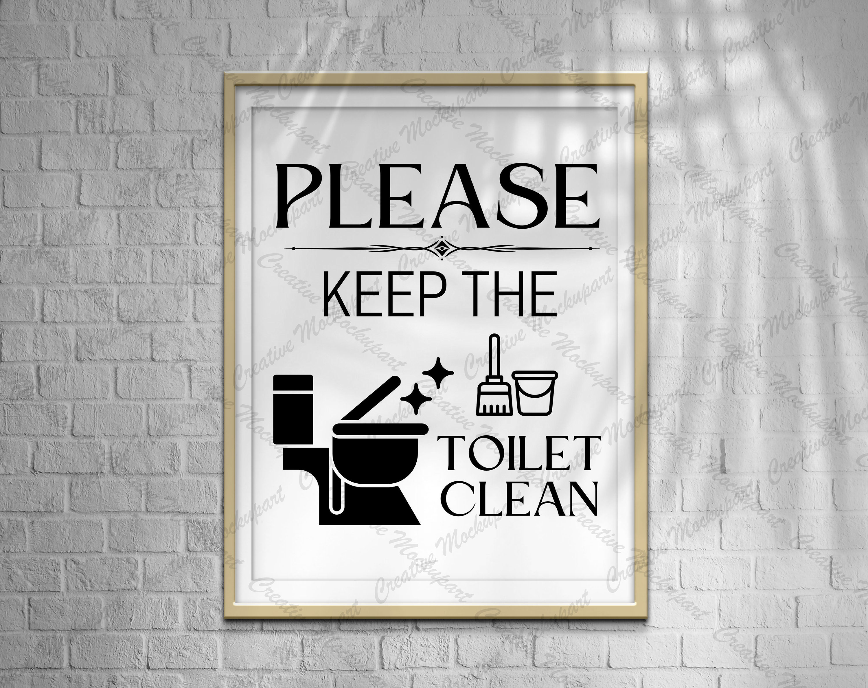 Please Keep the Toilet Clean Sign - Etsy