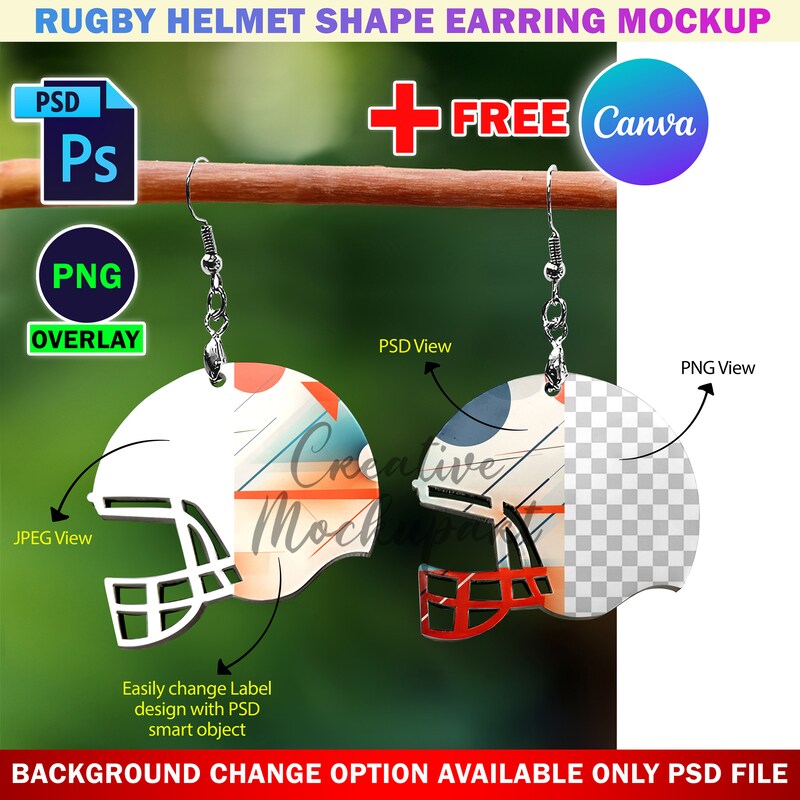 Football Earring Template - Etsy
