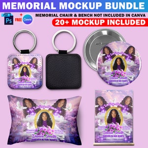 Memorial Mockup Bundle, Memorial T Shirt, Pendant, Pillow, Grave ...