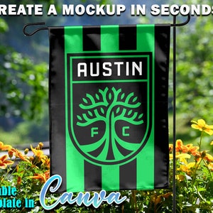 Canva Frame Garden Flag Mockup Dye Sublimation Add Your Own Design via ...
