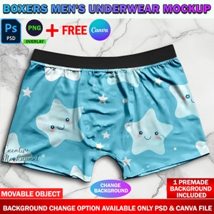 Dye Sublimation Boxers Men's Underwear Mockup, Briefs Mockup, Polyester ...