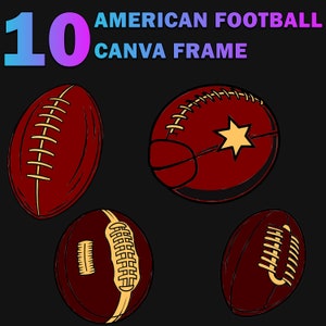 DIY Canva Frame American Football Template | Make Your Own Football ...