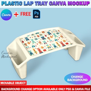 Canva Plastic Lap Tray Mockup, Learning Tray Mockup, Portable Study ...