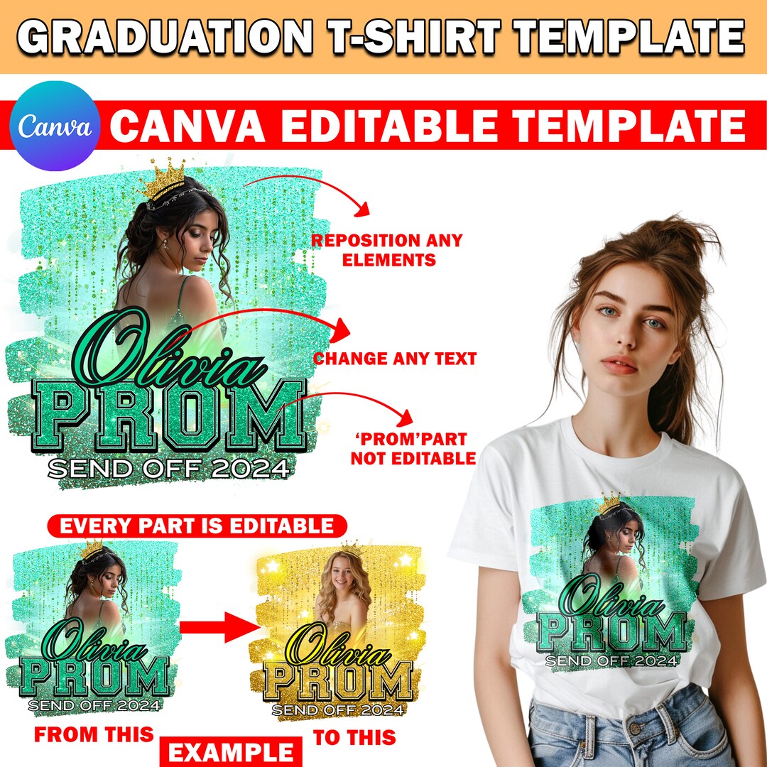 Prom Send off T Shirt Design, 2024 Graduation T Shirt Design Template ...