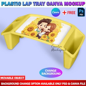 Canva Plastic Lap Tray Mockup, Learning Tray Mockup, Portable Study ...