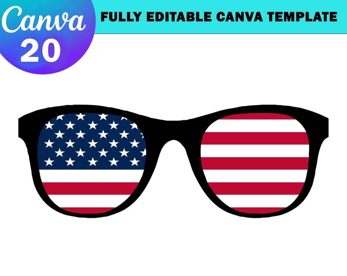 20 Sunglass Canva Frame Template | Make Your Own Sunglass Design in ...