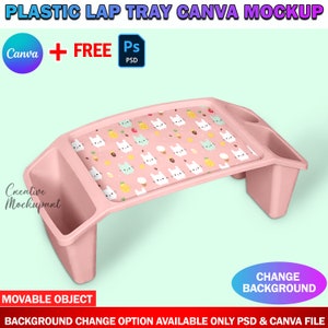 Canva Plastic Lap Tray Mockup, Learning Tray Mockup, Portable Study ...