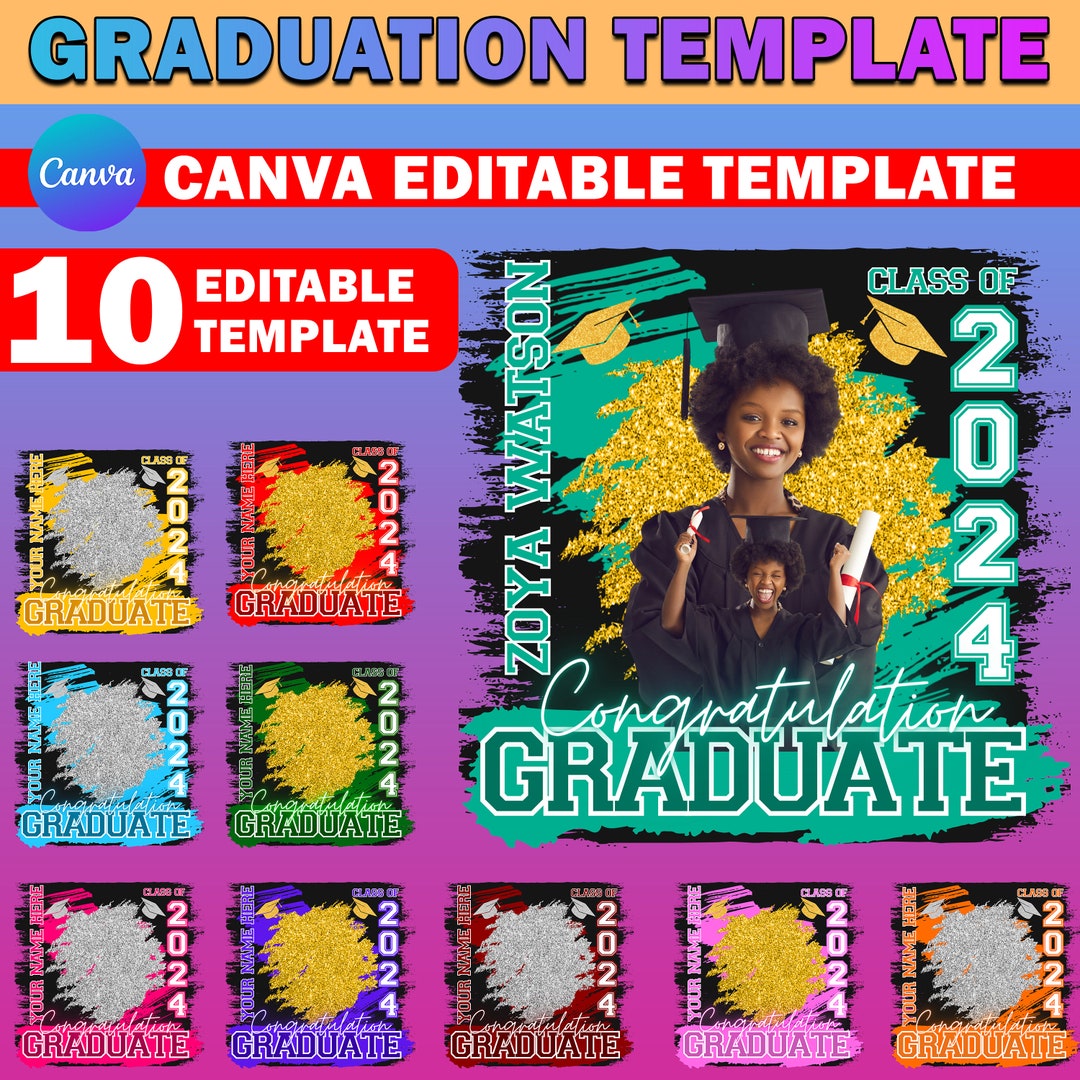 Canva Graduation Shirt Template, Grad Bundle Editable Template, Senior ...