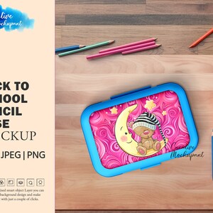 Back to School Pencil Case Mockup for Dye Sublimation Insert Customized ...