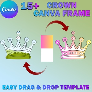 DYE Make Your Own Crown/tiara Design in Canva Bundle, Easy Drag & Drop ...