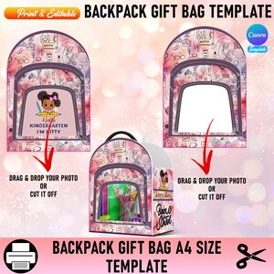 Backpack Gift Box Design, Back to School Gift Book Bag Gift Box Canva ...