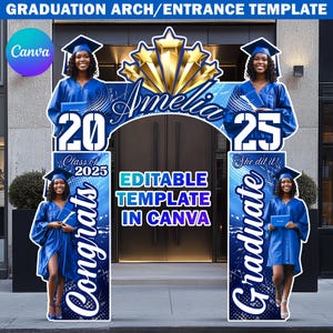 Graduation Entrance Arch Design Canva Template Bundle, Graduation Arch ...