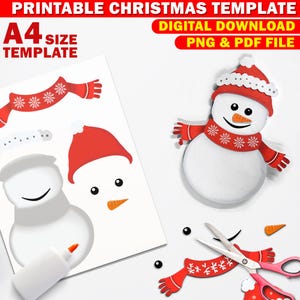 Make A Cute Snowman Printable Craft for Kids| Christmas Winter Kids ...
