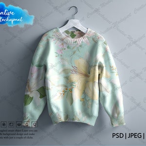Realistic Regular Sweater Mockup | Winterwear Dress Mockup | Add Your ...
