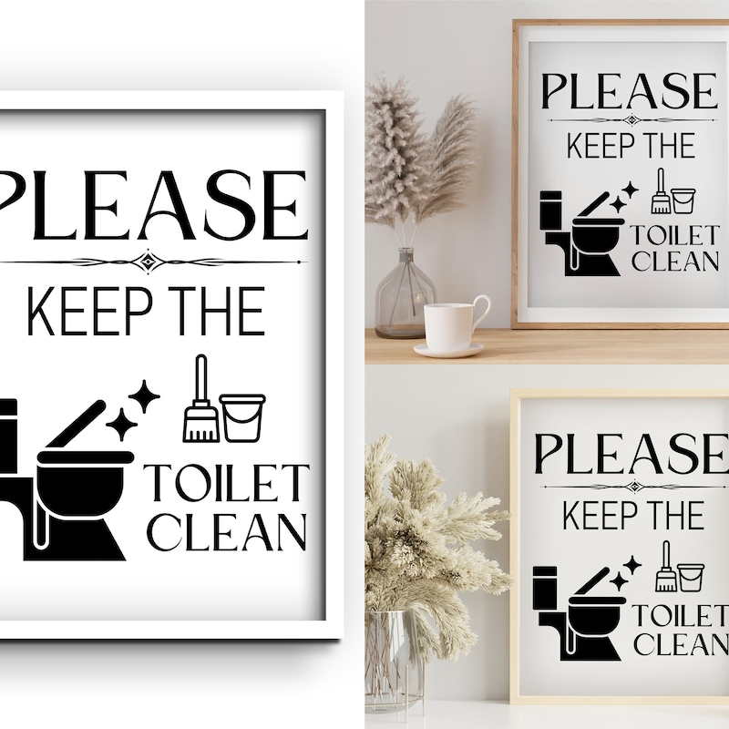 Clean up After Yourself Bathroom Sign - Etsy