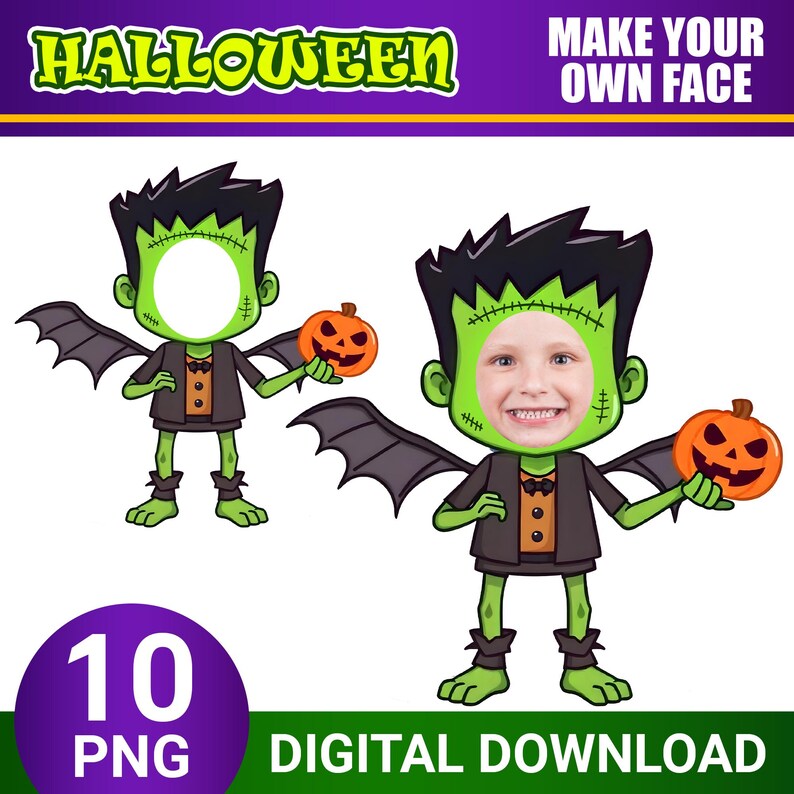10x Halloween Add Your Own Zombie Photo Picture PNG Bundle, Zombie ...