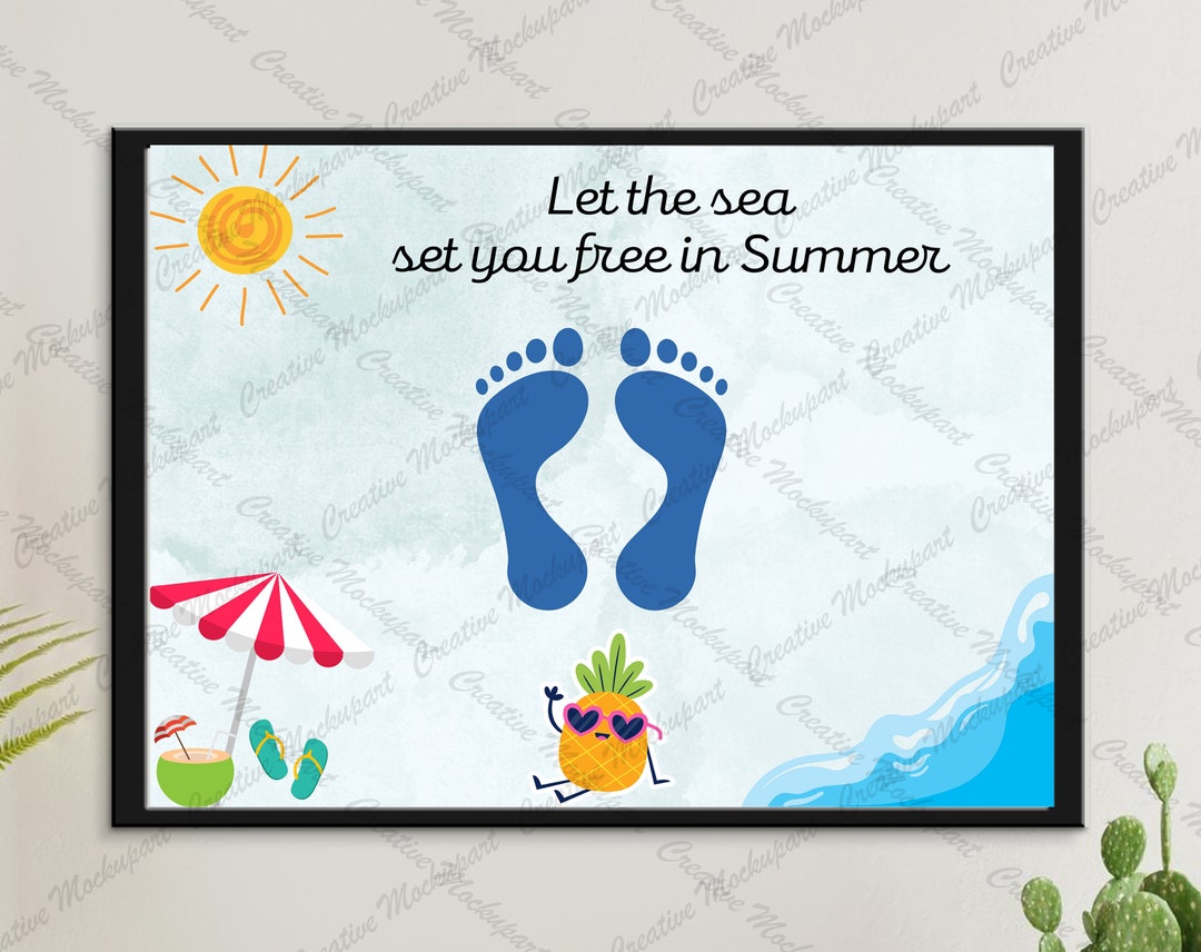 Kids' Summer Handprint Art Printable Craft Activity for Preschoolers ...