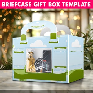 Briefcase Gift Box Template, Canva Editable, Designer Handbag With Gift ...