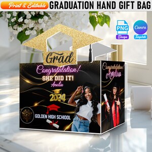 DIY Graduate Purse, Designer Handbag Gift Box Template, Luxury Handbag ...