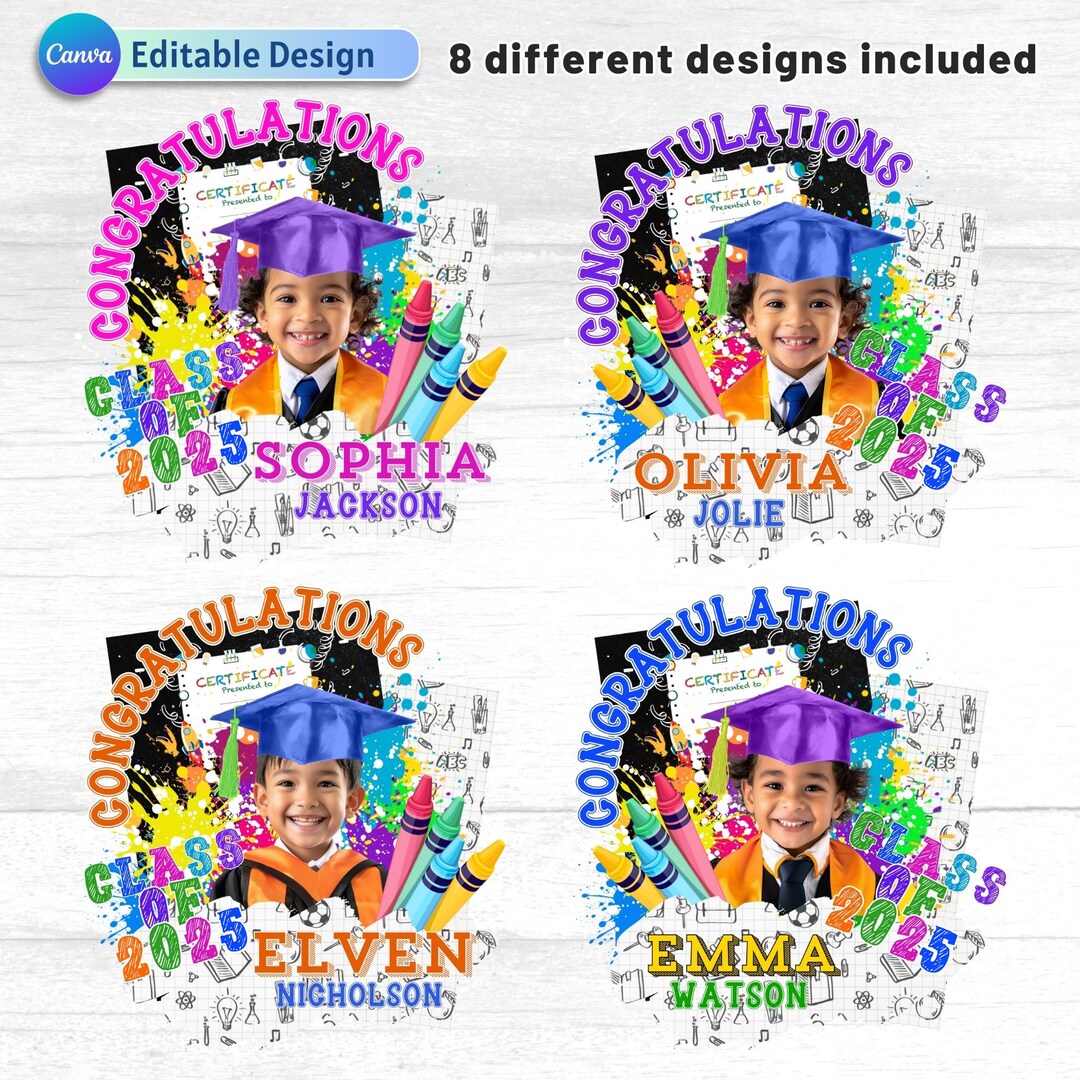 Kids Graduation Sublimation Design Template, Grad Flyer, T-shirt Design ...