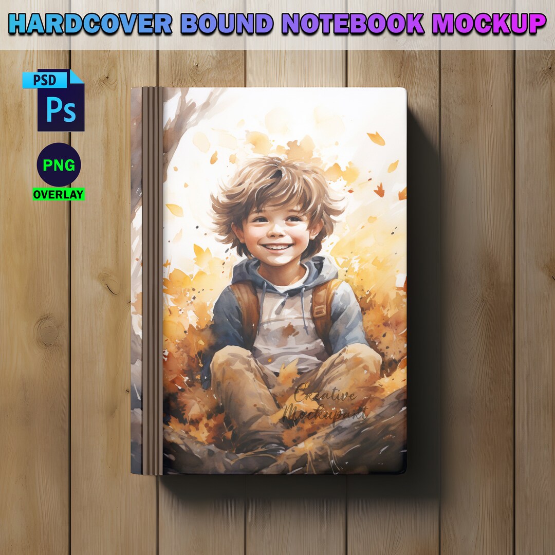 Hardcover Notebook Mockup, Journal Book Mockup | Planner Mockup ...